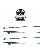 2 Safety Clip Rigs mit Leadcore 80 cm 45 lb, 5,49